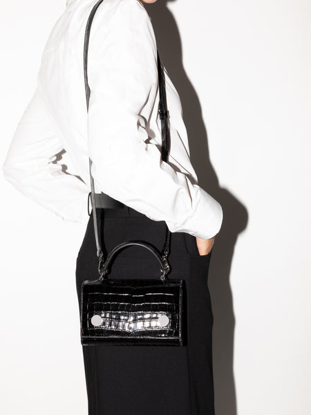 Munchkin in Embossed croc Black – RSVP Paris