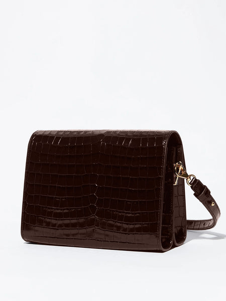 Duo Embossed Croc Chocolate calfskin – RSVP Paris